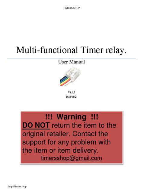 Multifunctional Timer Pdf Relay Switch