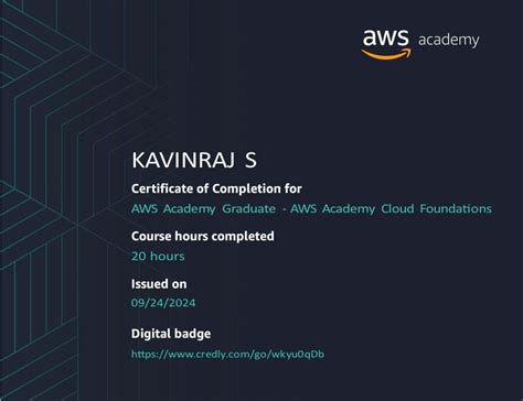 kavinraj s on linkedin aws cloudcomputing learningjourney