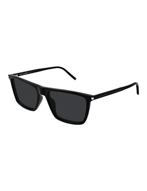 Saint Laurent Black Rectangle Sunglasses David Jones
