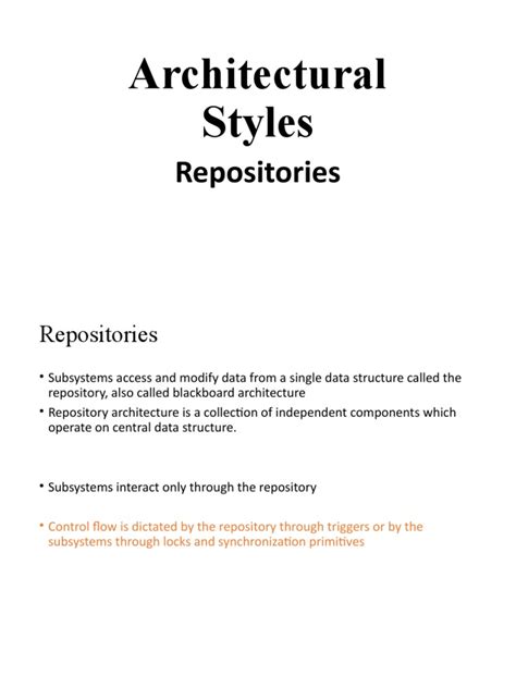 Architectural Styles Repositories Download Free Pdf System Databases
