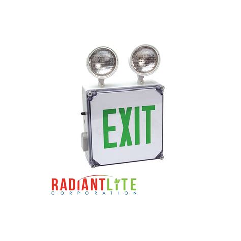 Wet Location Emergency Exit Light Combo Shelly Lighting
