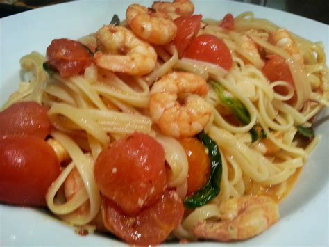 Jamies Recipe King Prawn Linguine W Garlic Baguette