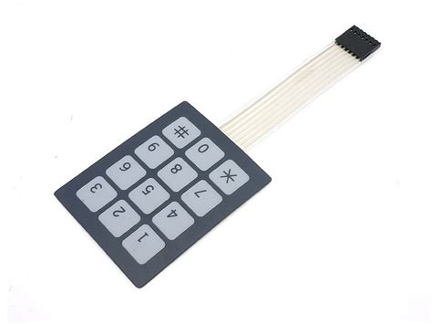 Sealed Membrane 3x4 Keypad With Sticker Protocentral Electronics