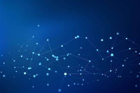 Premium Photo Abstract Connected Dots And Lines On Blue Background