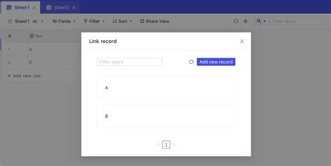 link to another record nocodb