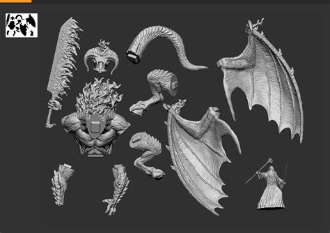 🧙‍♂️ Balrog Vs Gandalf Diorama・ Stl File For ・cults