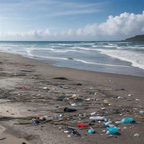Basura En La Playa Foto Premium