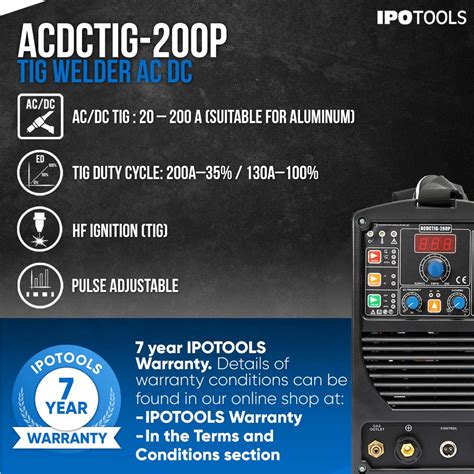 Acdc Tig Welder 200 P Ipotools Ipotoolseu