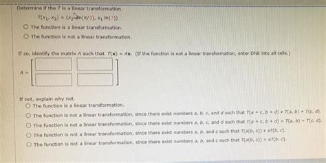 solved determine if the tis a linear transformation t x2