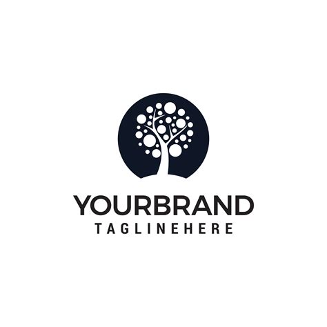 Tree Circle Logo Design Vector Template Vector Art At Vecteezy