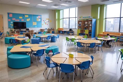 Premium Ai Image Flexible Seating Arrangements Adapting Futuristic