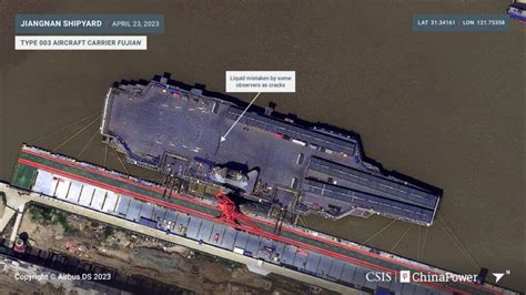 No Thats Not A Crack In A Chinese Aircraft Carrier Politico