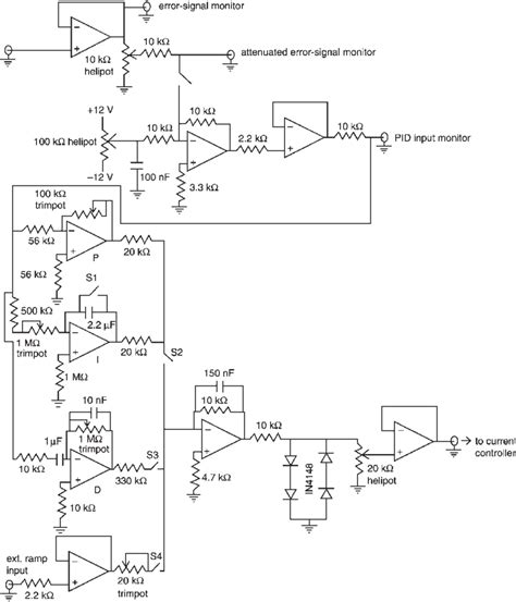 Circuit Diagram Of The Servocontroller All Opamps Are Op07 Download