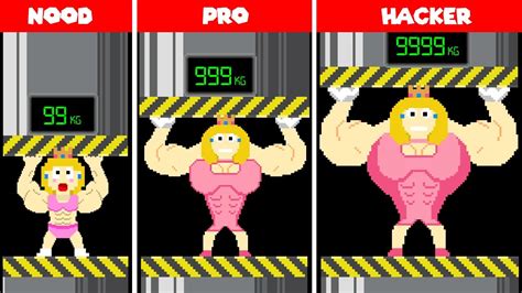 Super Mario Muscle Princess Peach Noob Vs Pro Vs Hacker Game