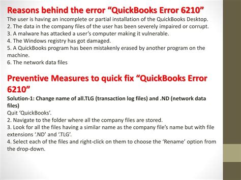 PPT Best Tips To Rectify QuickBooks Error Error Code PowerPoint Presentation ID