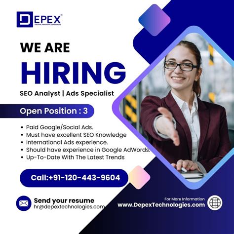 Hiring Seo Delhijobs Seohiring Ppcexecutive Depex Technologies