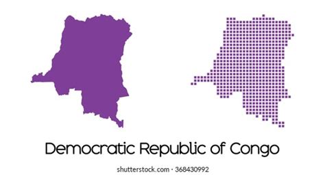 Solid Mosaic Map Democratic Republic Congo Stock Illustration 368430992