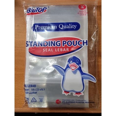 Jual Standing Pouch X STP Double Seal Seal Lebar Blue Top Isi Pcs Shopee Indonesia