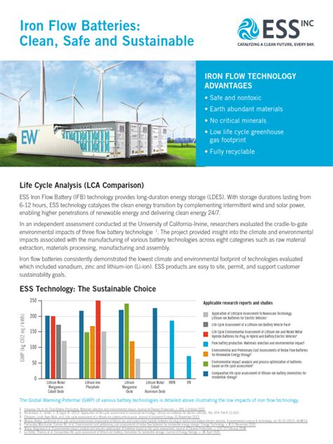 Ess Lifecycle Analysis Pdf Lithium Ion Battery Life Cycle Assessment