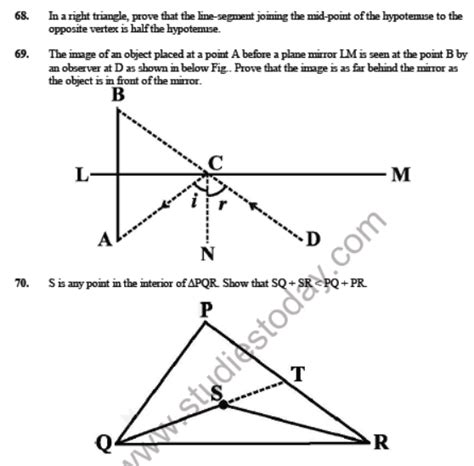 Cbse Class 9 Triangles Sure Shot Questions