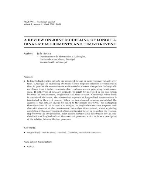 a review on joint modelling pdf regression analysis correlation