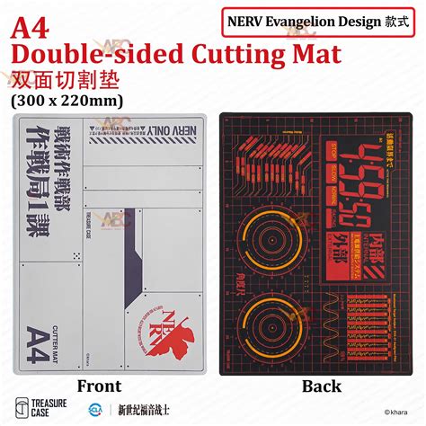 Hobbymio Cutting Mat A4 A3 Nerv Evangelion Design Double Sided Dual Colour Cut Board
