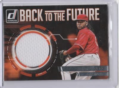 Johnny Cueto 2016 Panini Donruss Back To The Future Gu Jersey Bf Jc