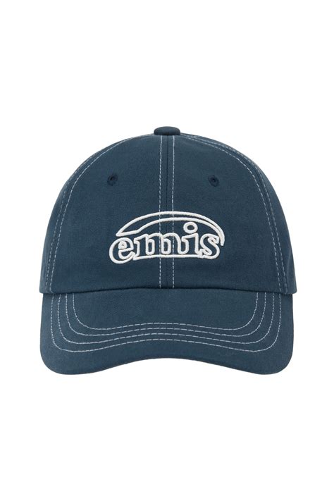 韓國 emis WHITE STITCH BALL CAP 韓製 縫線刺繡棒球帽 海軍藍NAVY 誠品線上