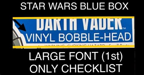 Funko Pop Large Font Only Blue Box Star Wars List