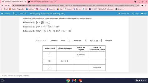 [FREE] pls help Simplify the given polynomials. Then, classify each ...