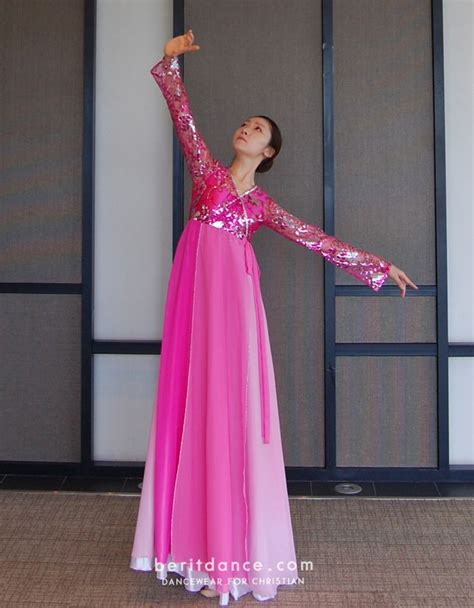 호산나 핑크 춤 드레스 무용복 댄스 코스튬