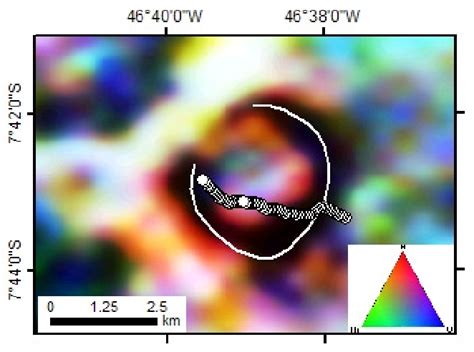 Concentrations Of K Th And U Shown As RGB Ternary Composition Map