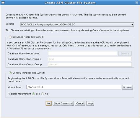 Oracle Acfs说明及配置 墨天轮
