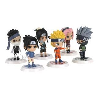 Kit 6 Miniaturas Naruto Sakura Kakashi Zabuza Sasuke Pronta Entrega