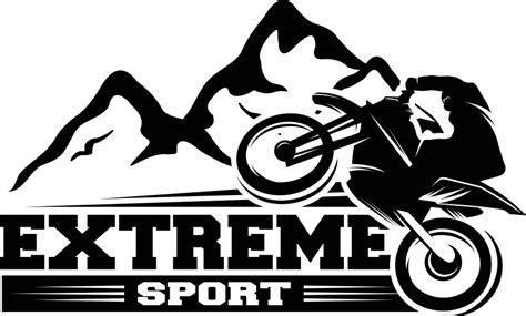Motocross Jump Logo Design Moto Track Royalty Free Vector