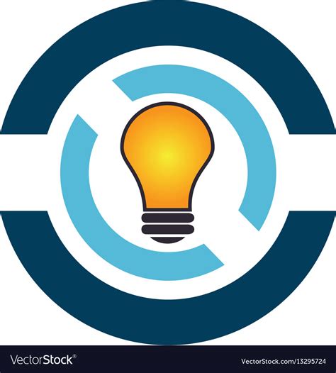 Bulb Light Education Icon Royalty Free Vector Image
