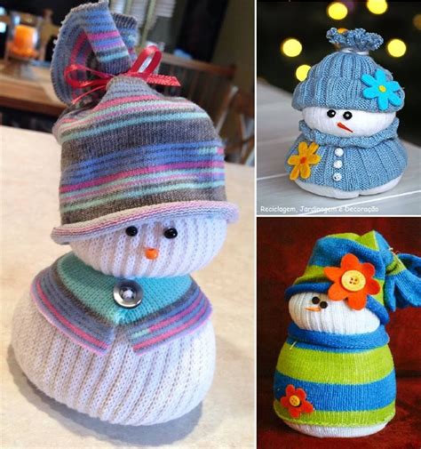 Boneco De Neve Feito De Meia Diy Christmas Snowman Sock Snowman