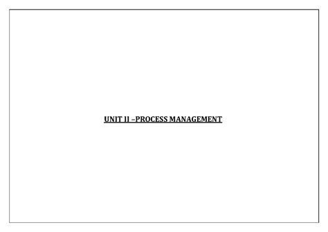 unit 2 1 notes unit ii process management syllabus processes