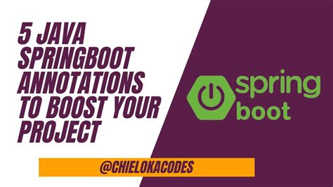 Explore The 5 Essential Spring Boot Annotations For Your Project Youtube