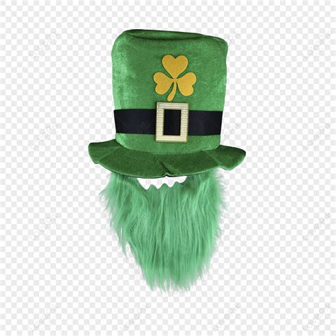 성 패트릭 그린 비어드 그린 모자삼엽초녹색 수염 Png 일러스트 무료 다운로드 Lovepik