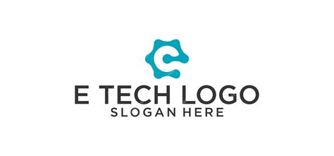 Premium Vector E Tech Logo