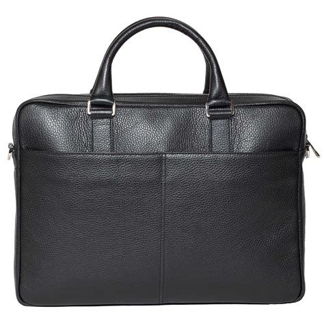 Slim Italian Leather Briefcases For Men Black Made In Italy Diloro
