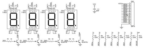 4 Digit Common Cathode 05 7 Segment Display Module Multiplexed
