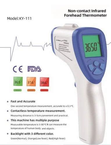 Kangji Non Contact Infrared Forehead Thermometer 1 5 80 C Ky 111 At