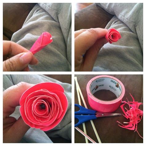 Duck Tape Rose Duck Tape Diy Creative