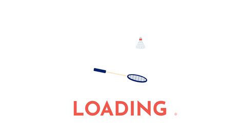 Badminton Fun Loader Animation Playing With Shuttlecock Badminton