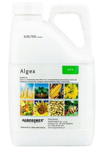 Algex 10 L 10 L Nawozy Dolistne Agro Centr Centrum Zaopatrzenia Ogrodnictwa
