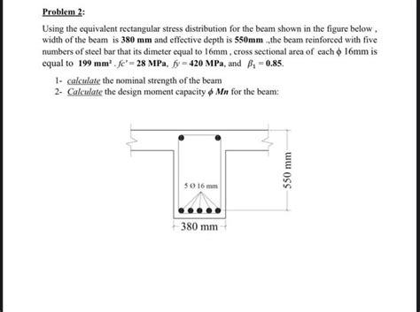 solved problem 2 using the equivalent rectangular stress