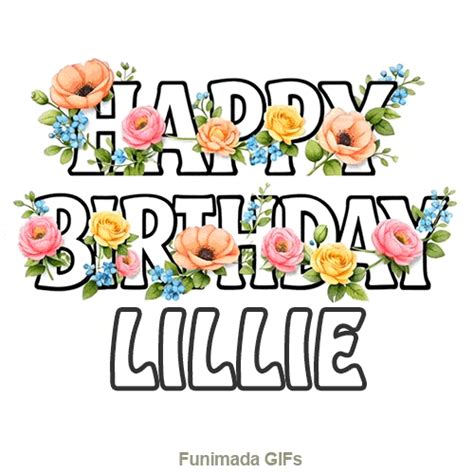 Colorful Spring Flowers Birthday  For Lillie Download On