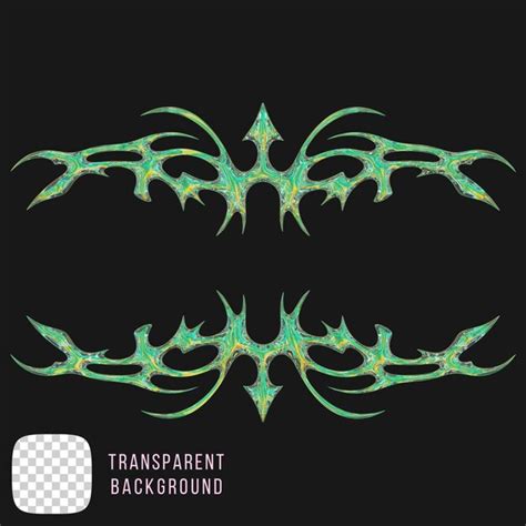 Premium Psd Psd Dispersion Glass Tribal Tattoo Abstract Shape 3d